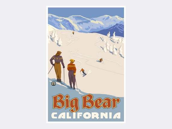 Big Bear California Giclee Art Print Poster From Original | Etsy