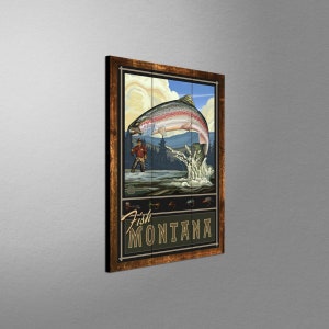 RTF Fish Montana Giclee Art Print Poster From Travel Artwork by Artist ...