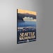 Seattle Washington Ferry Giclee Art Print Poster From Travel Artwork by ...