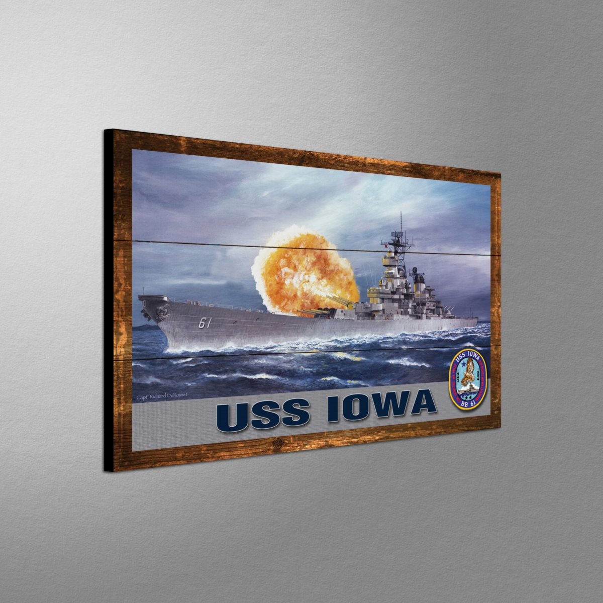 USS Iowa Broadside Giclee Art Print Cartel de Maritime Scene | Etsy