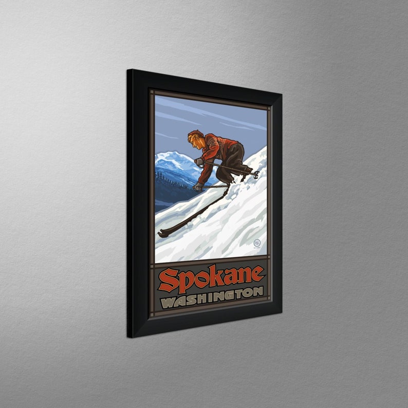 Spokane Washington Giclee Art Print Poster From Travel Artwork - Etsy