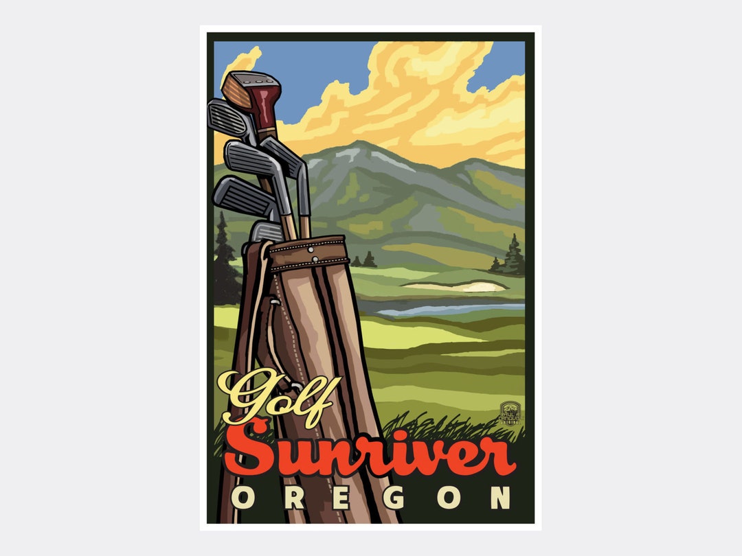 Sunriver Giclee Art Print Poster de Travel Artwork por el artista Paul ...