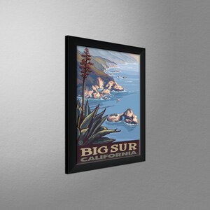 Big Sur California Coastline Giclee Art Print Poster From Travel ...