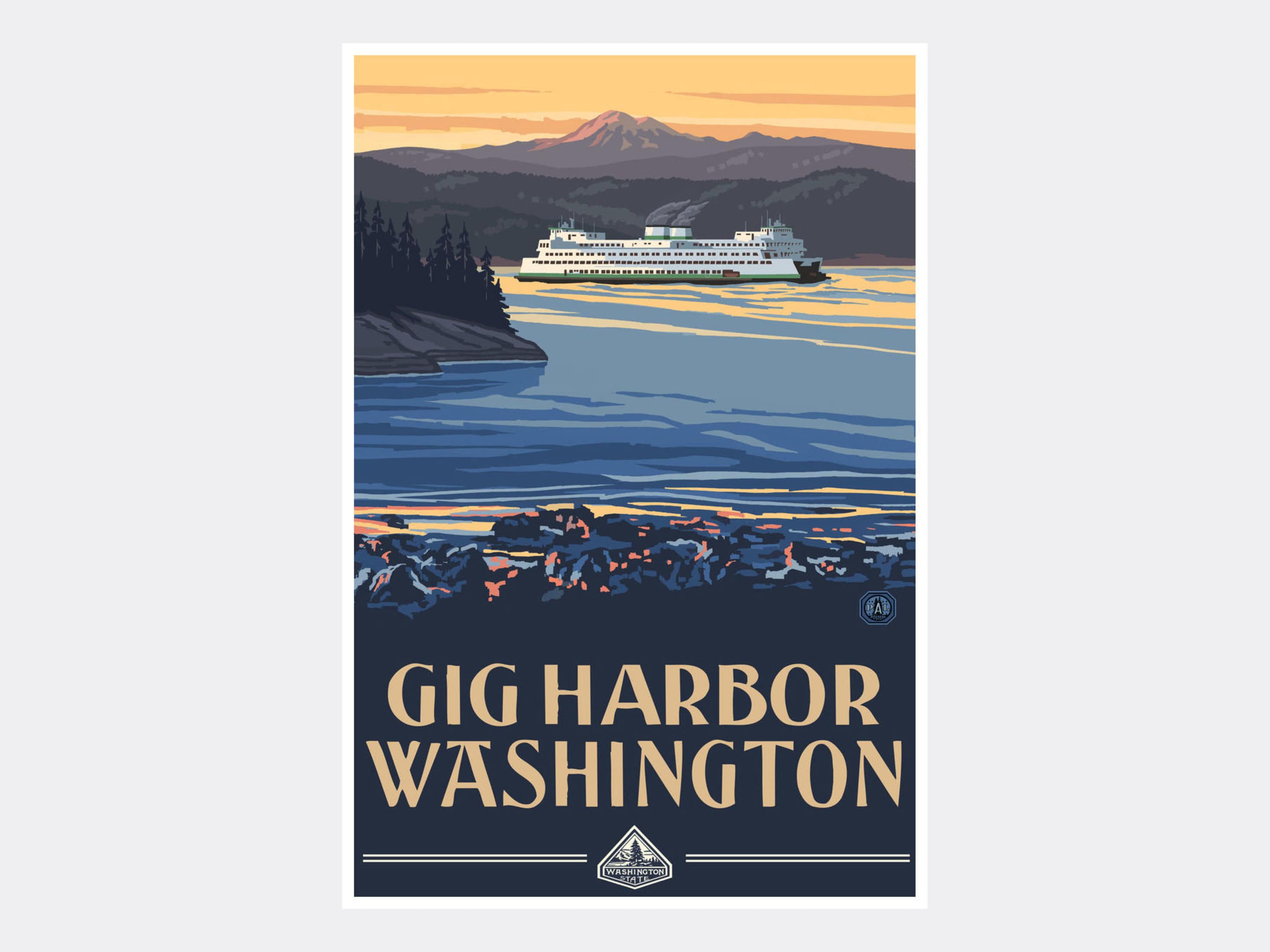Gig Harbor Travel Poster - Etsy