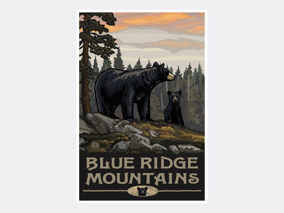 Blue Ridge Mountains Giclee Art Print Poster from Original | Etsy