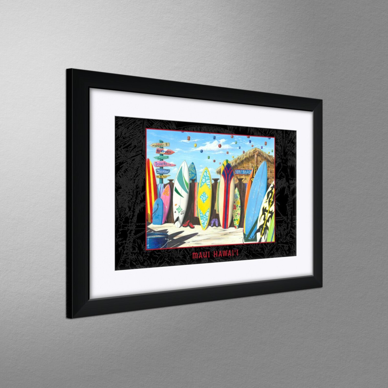 Maui Surf Shack Giclee Art Print Poster From Painting by Artist Scott ...