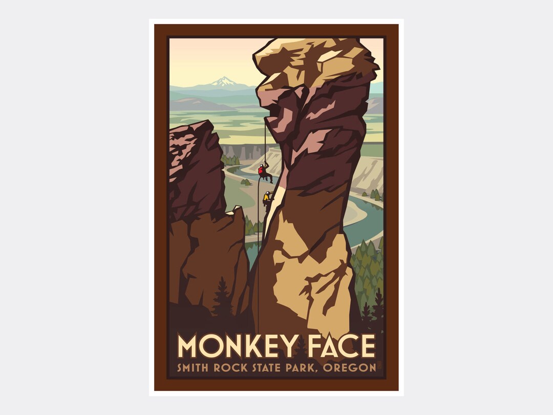 Monkey Face Smith Rock State Park Oregon Giclee Art Print Poster From ...