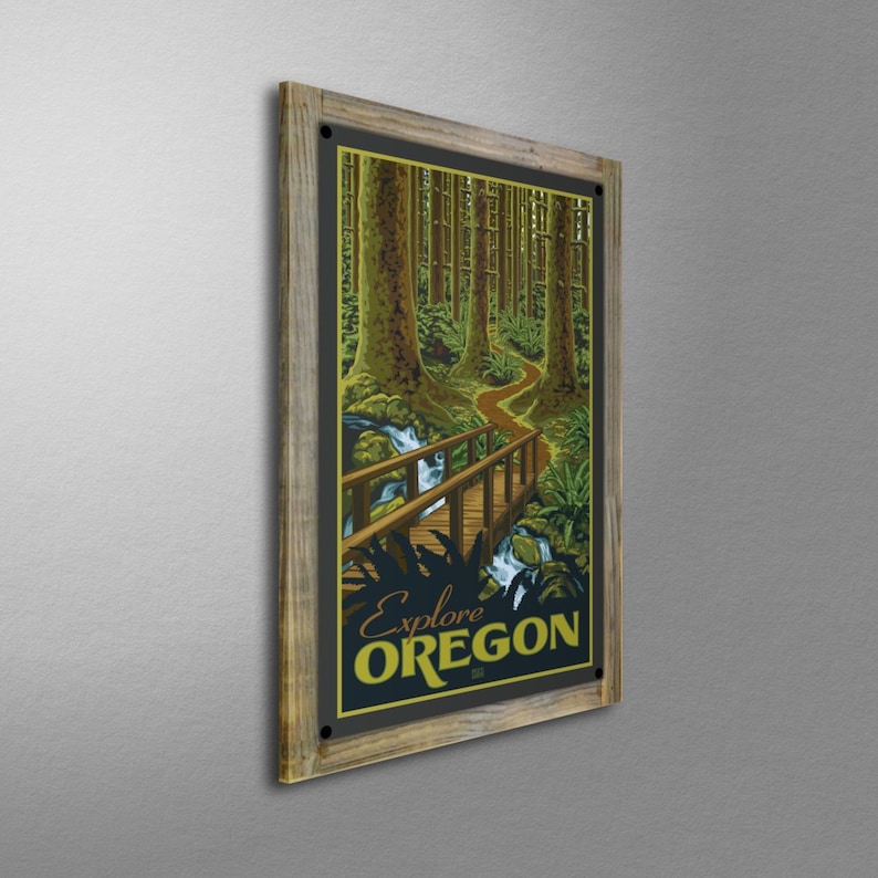 Oregon Giclee Art Print Poster From Travel Artwork by Artist Paul ...