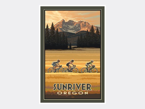 Sunriver Giclee Art Print Poster From Original Travel Artwork | Etsy