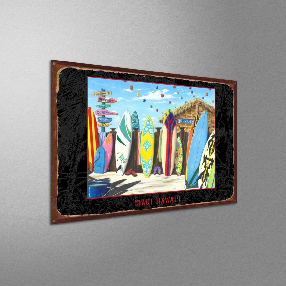 Maui Surf Shack Giclee Art Print Poster From Painting by Artist Scott ...