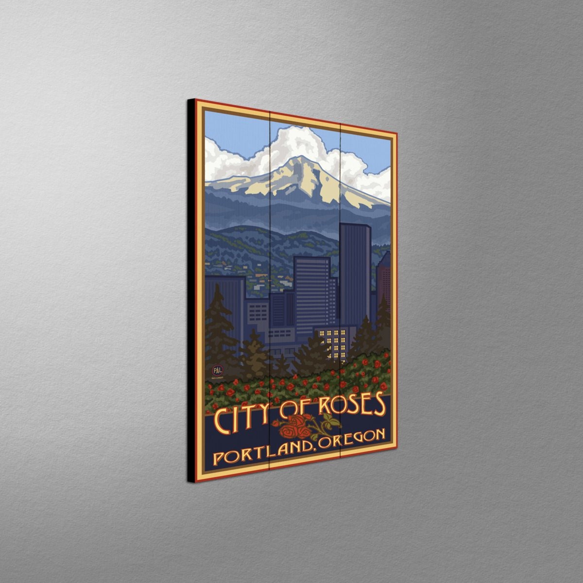 Portland Oregon Skyline Giclee Art Print Poster From Original | Etsy
