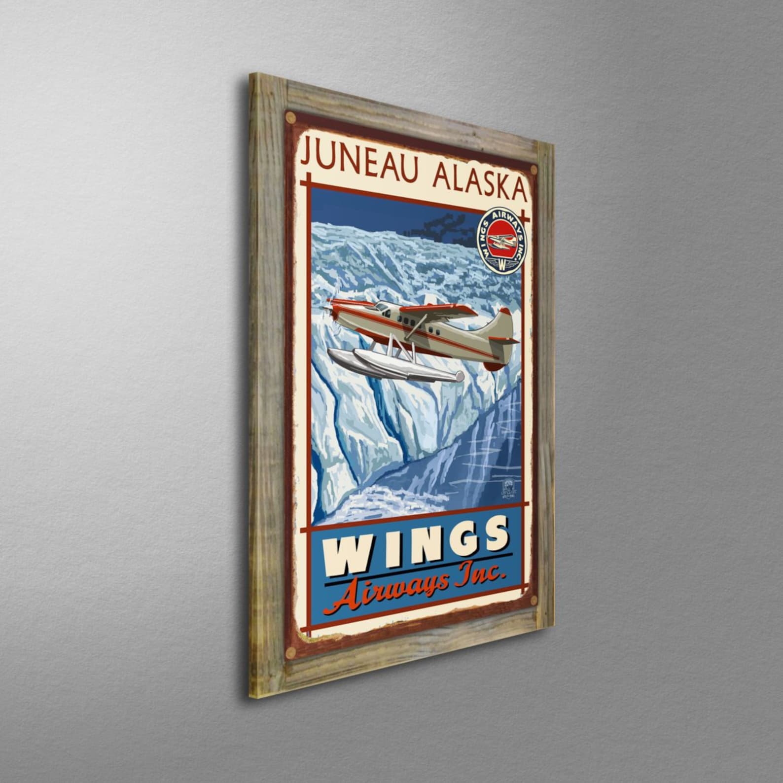 Juneau Alaska Wings Airways Inc. Giclee Art Print Poster from | Etsy