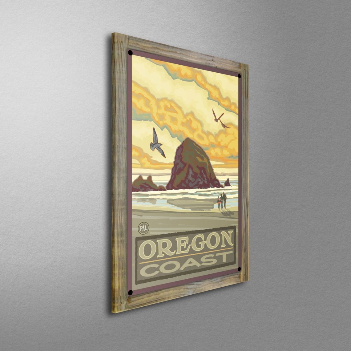 Haystack Rock Oregon Coast Giclee Art Print Poster from | Etsy