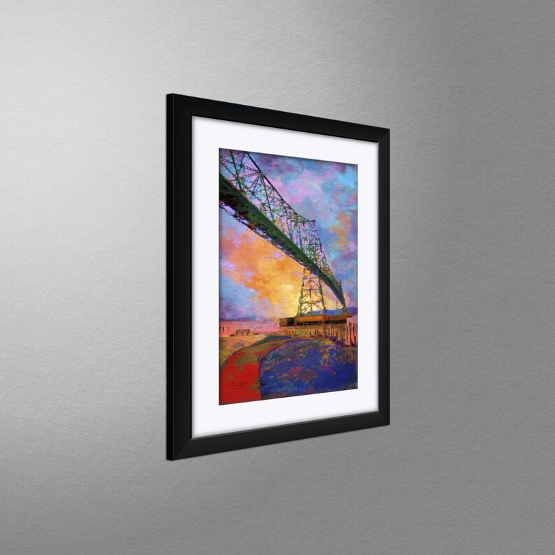 Astoria Megler Bridge Art Print: Columbia River, Oregon Giclee Poster ...