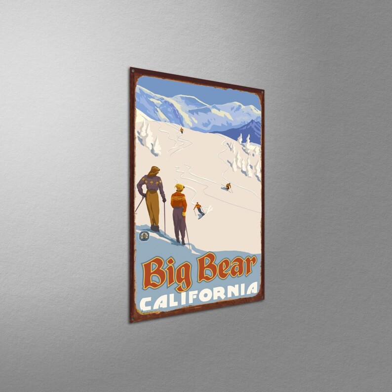 Big Bear California Giclee Art Print Poster From Travel Artwork by ...