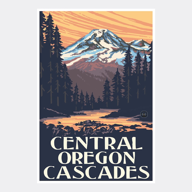Oregon Mountain Art - Etsy