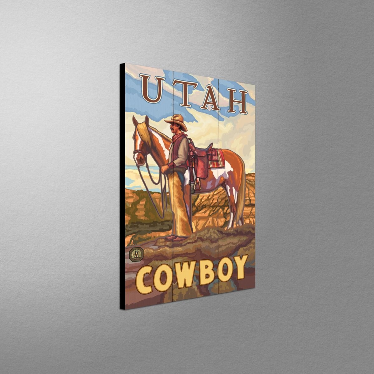 Utah Cowboy Giclee Art Print Poster from Original Travel | Etsy