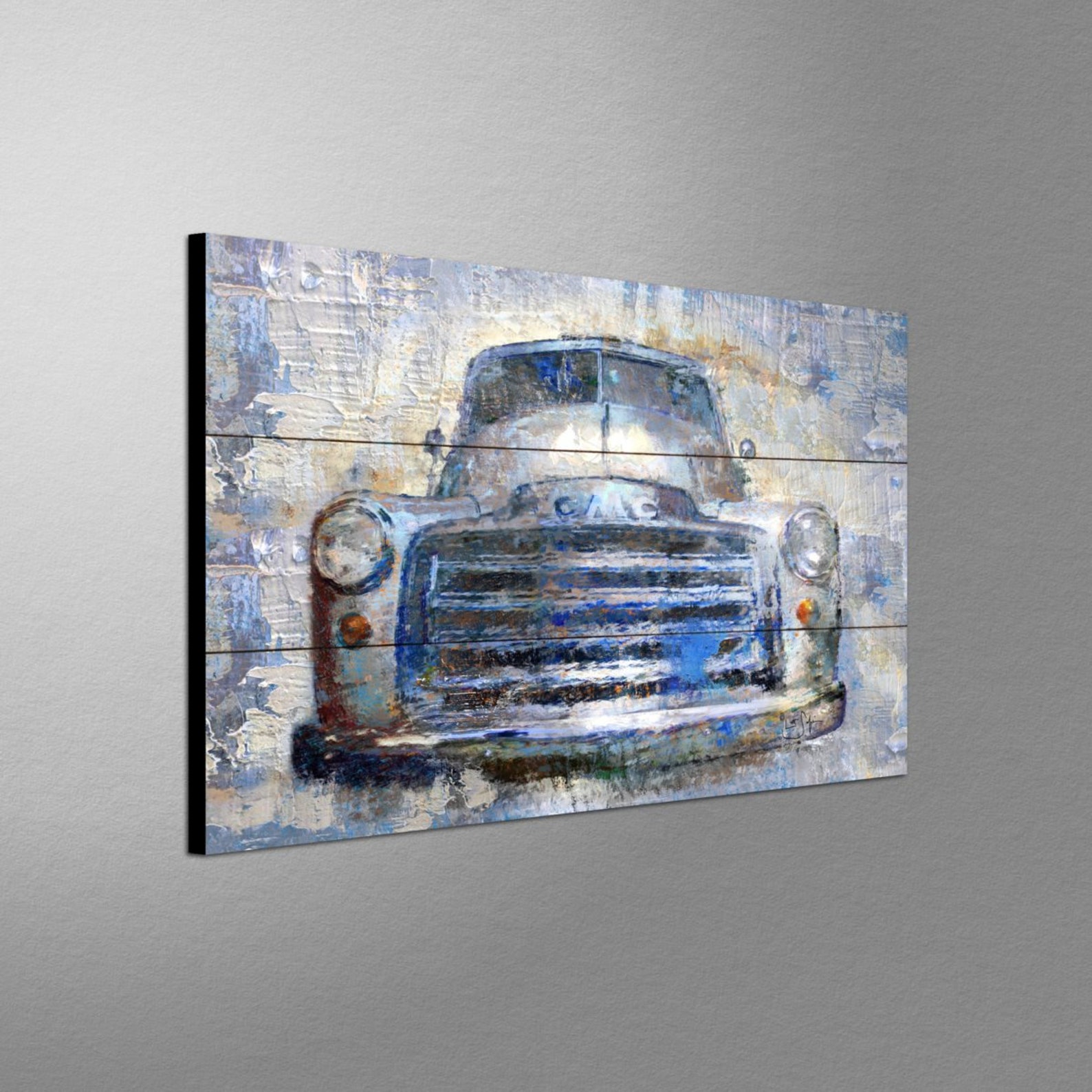 GMC (vintage Truck) Giclee Art Print Poster From Artwork by Artist Lisa ...