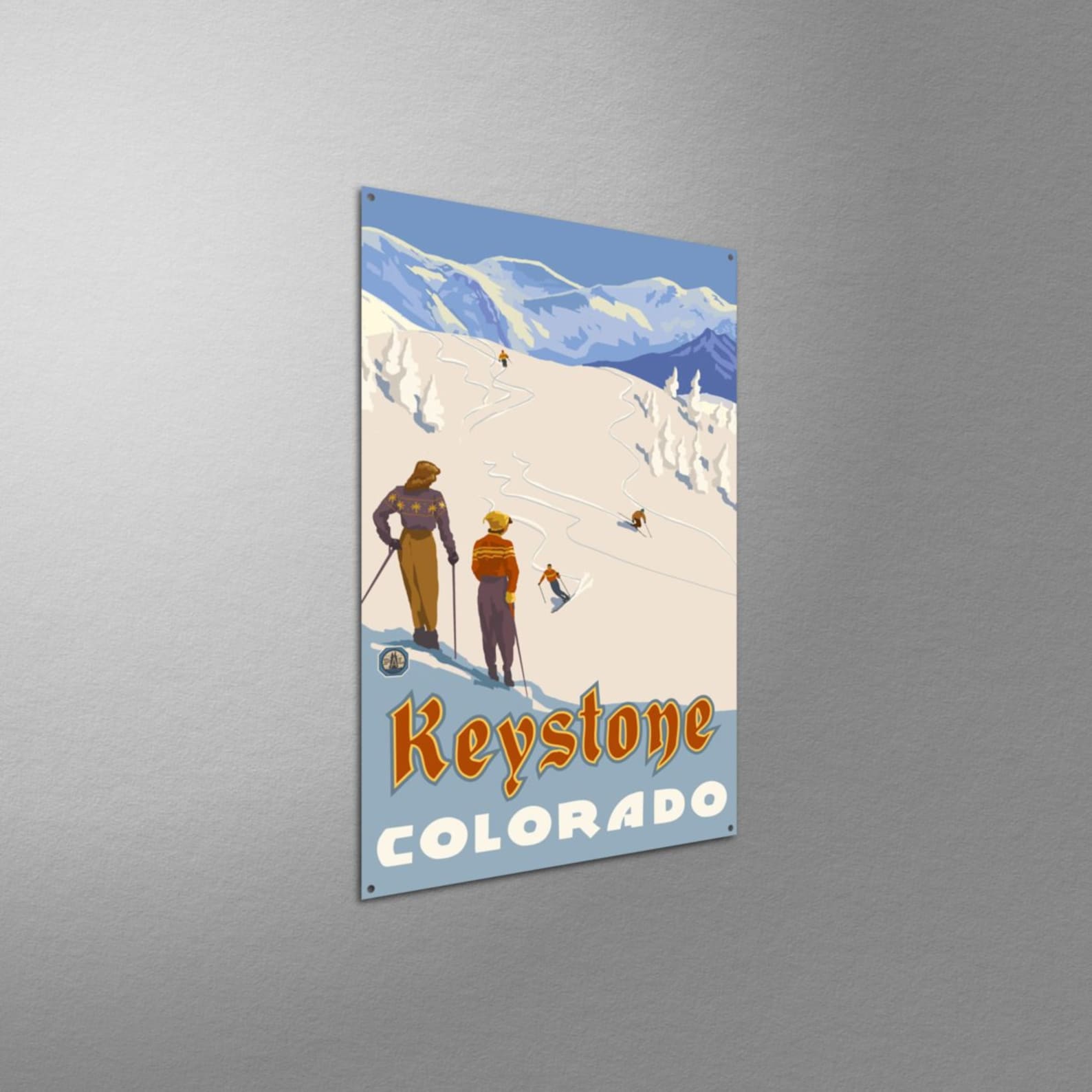 Keystone Colorado Mountain Skier Slopes Giclee Art Print | Etsy