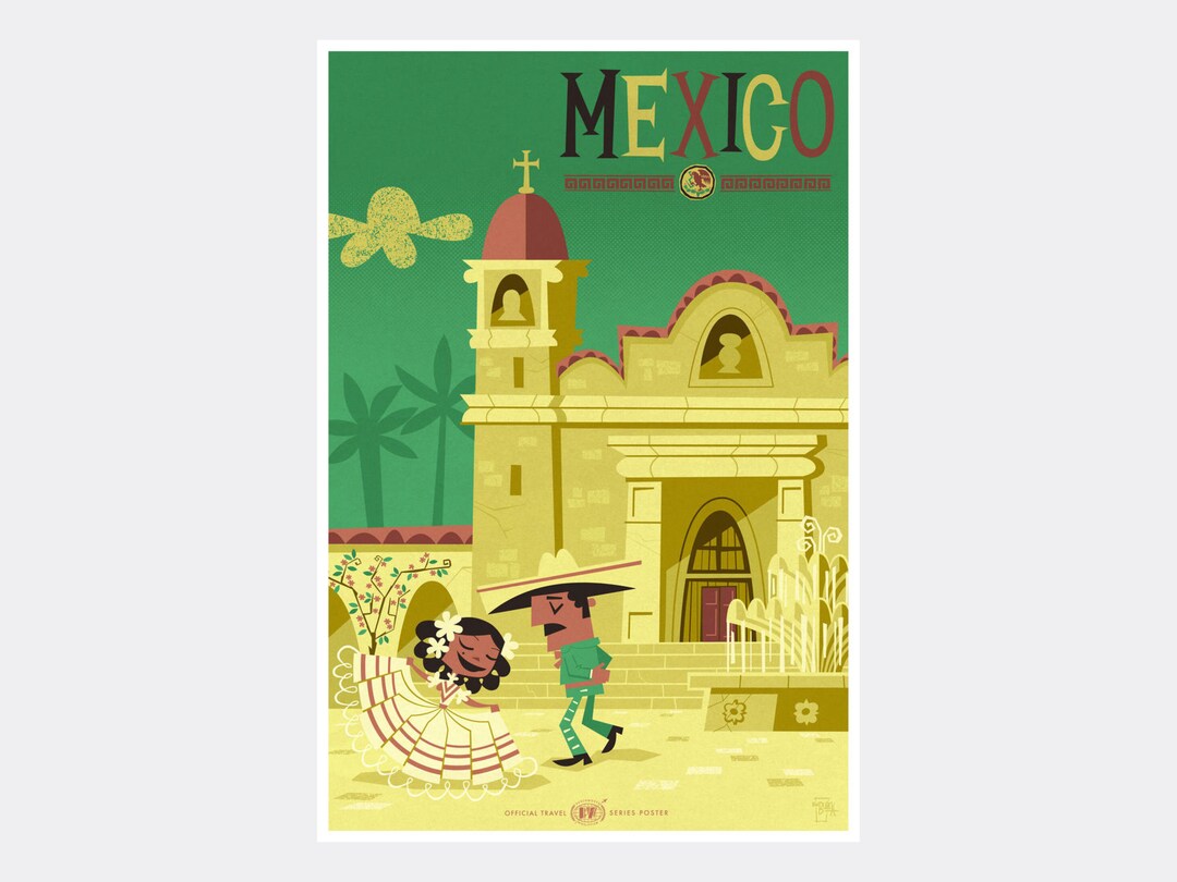 Mexico Travel Poster: Tierra Azteca Giclee Art Print - Etsy