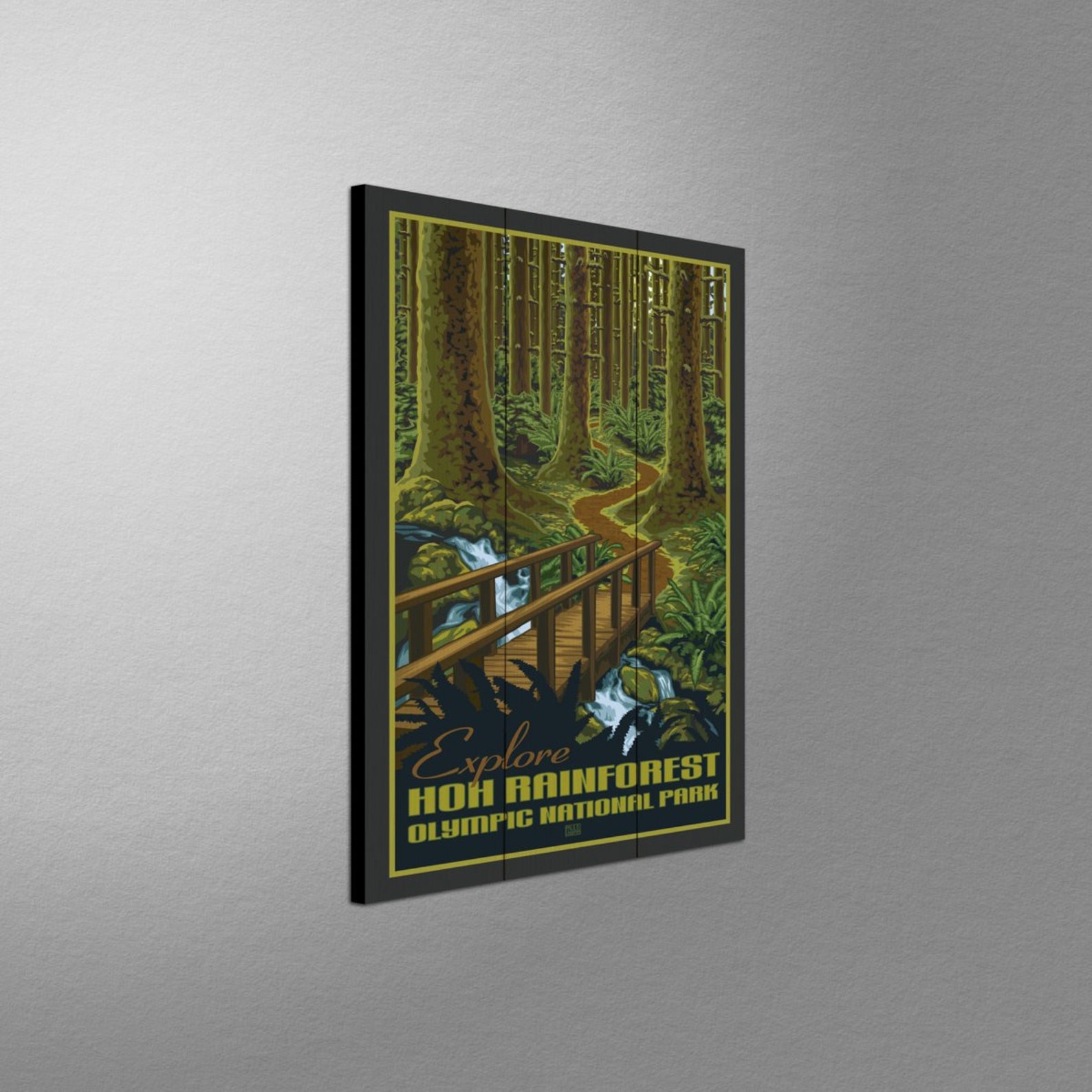 Hoh Rain Forest Giclee Art Print Poster From Original Travel | Etsy