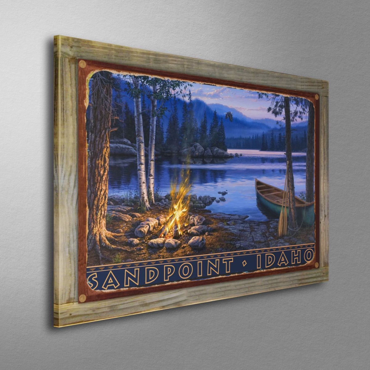 Sandpoint Idaho Lake at Sunset Giclee Art Print Poster from | Etsy