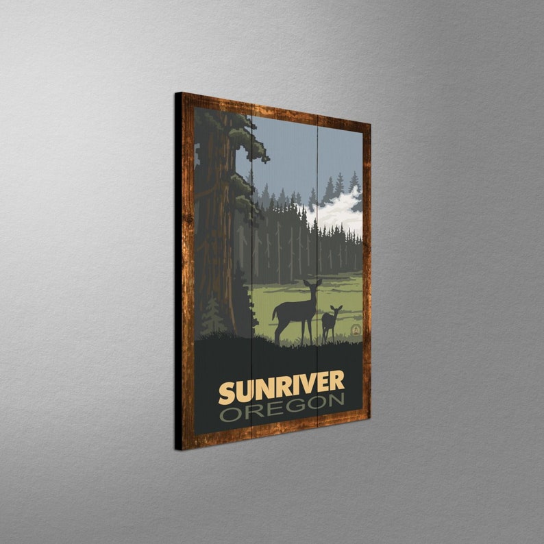 Sunriver Oregon Giclee Art Print Poster From Travel Artwork by Artist ...