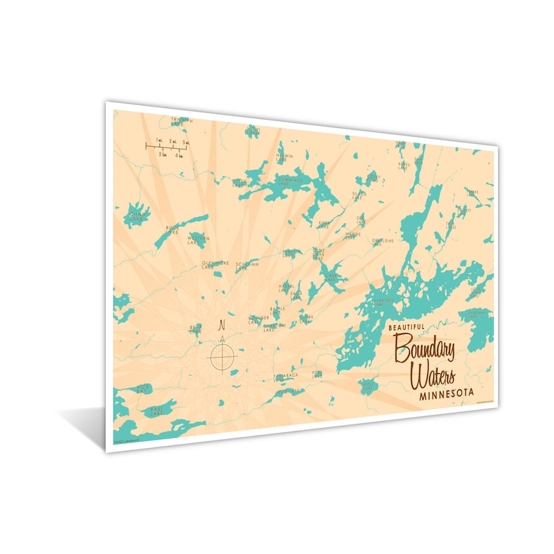Boundary Waters Map - Etsy
