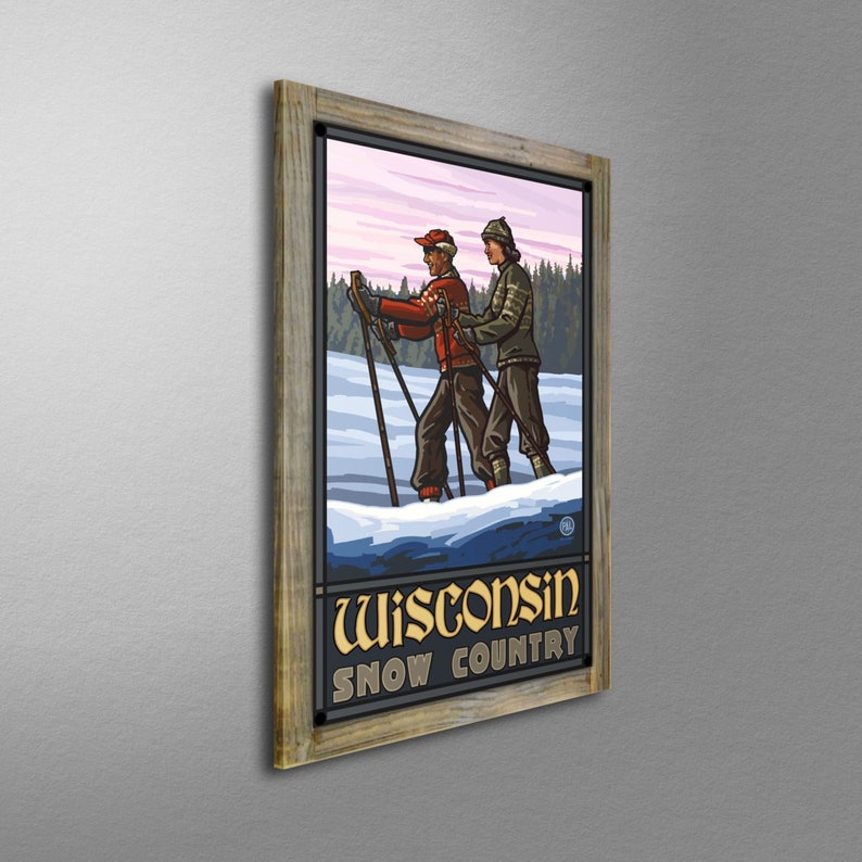 Wisconsin Cross Country Skiers Forest Giclee Art Print Poster - Etsy