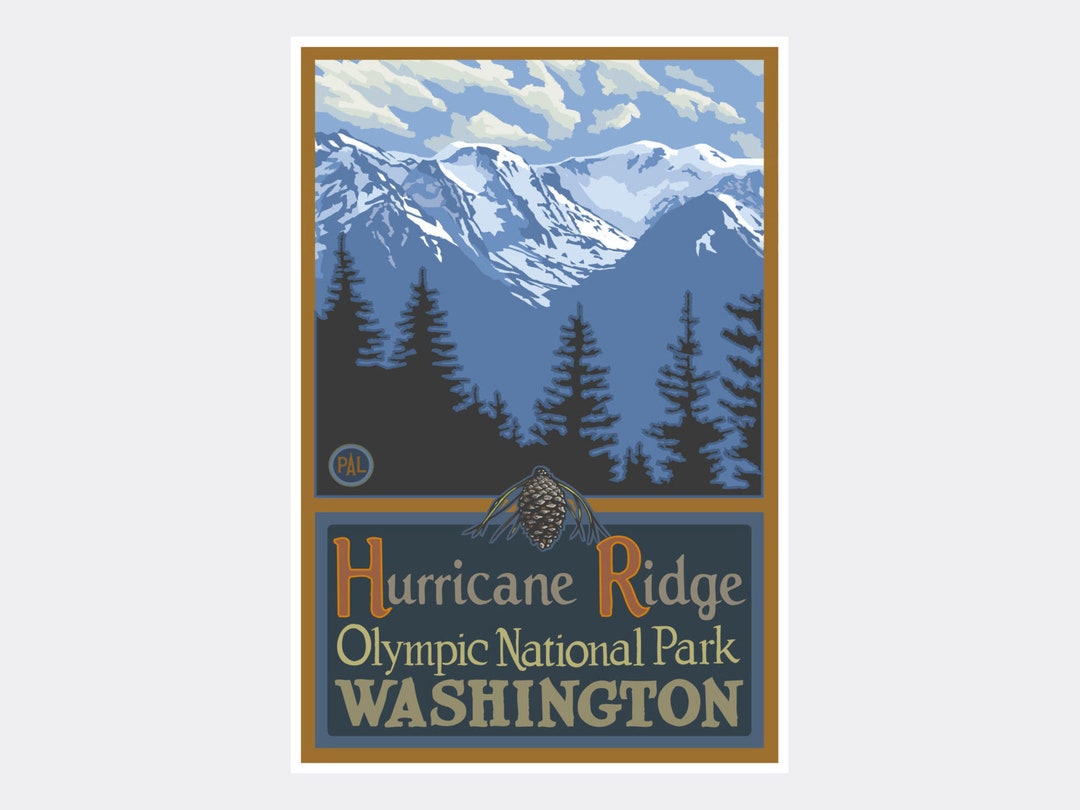 Hurricane Ridge Olympic National Park Washington Giclee Art Print ...