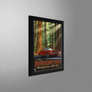 Highway 101 Washington Coast Road Trip Giclee Art Print Poster From ...