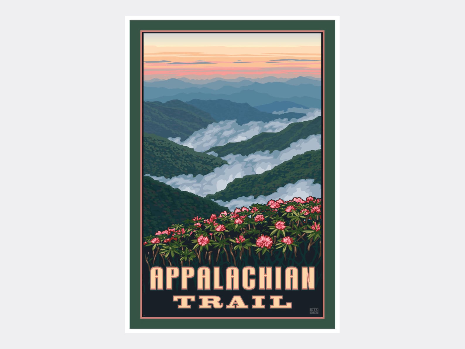 Appalachian Trail Giclee Art Print Poster From Travel Artwork by Artist ...