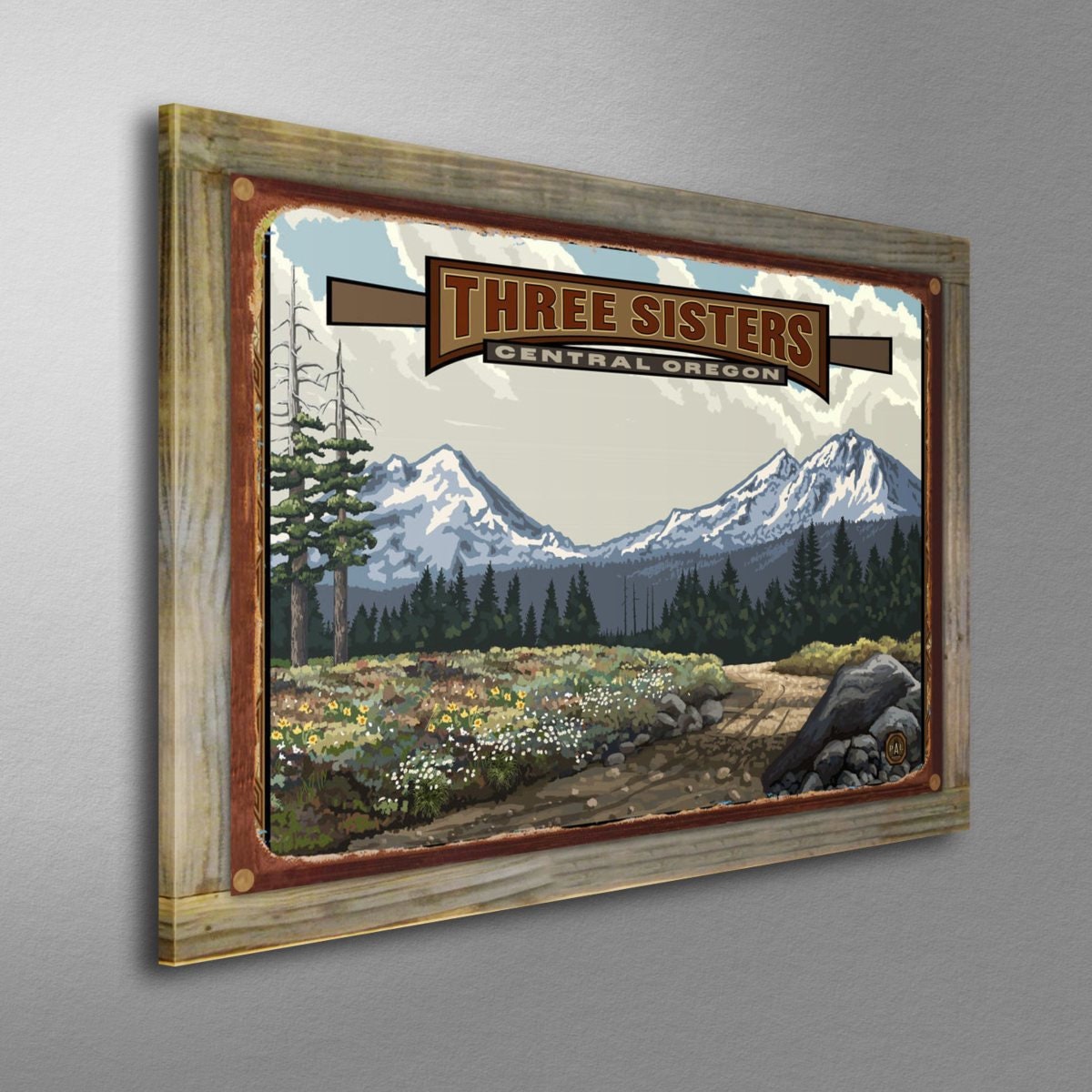 Three Sisters Oregon Giclee Art Print Poster from Original | Etsy