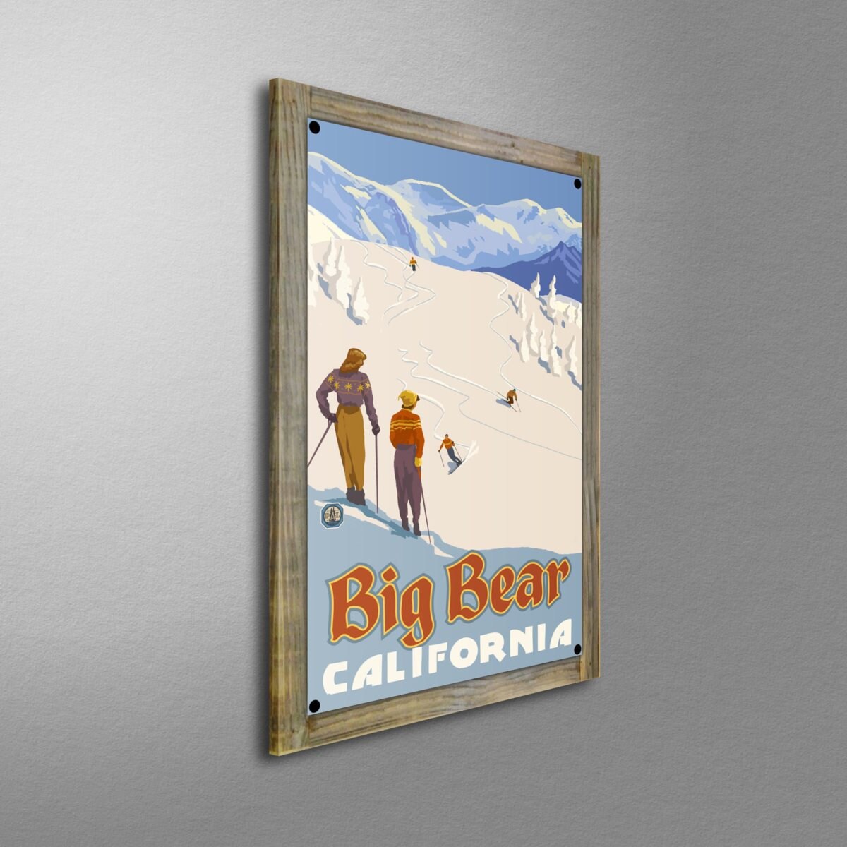 Big Bear California Giclee Art Print Poster From Travel Artwork by ...