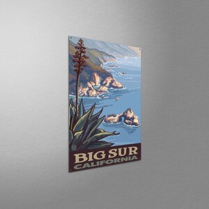 Big Sur California Coastline Giclee Art Print Poster From Travel ...