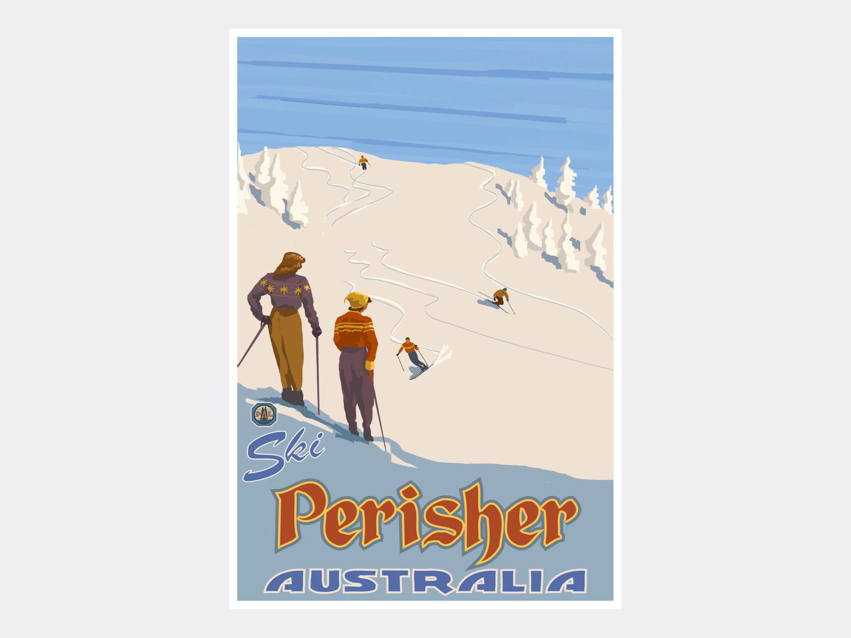 Perisher Australia Giclee Art Print Poster From Travel Artwork - Etsy UK