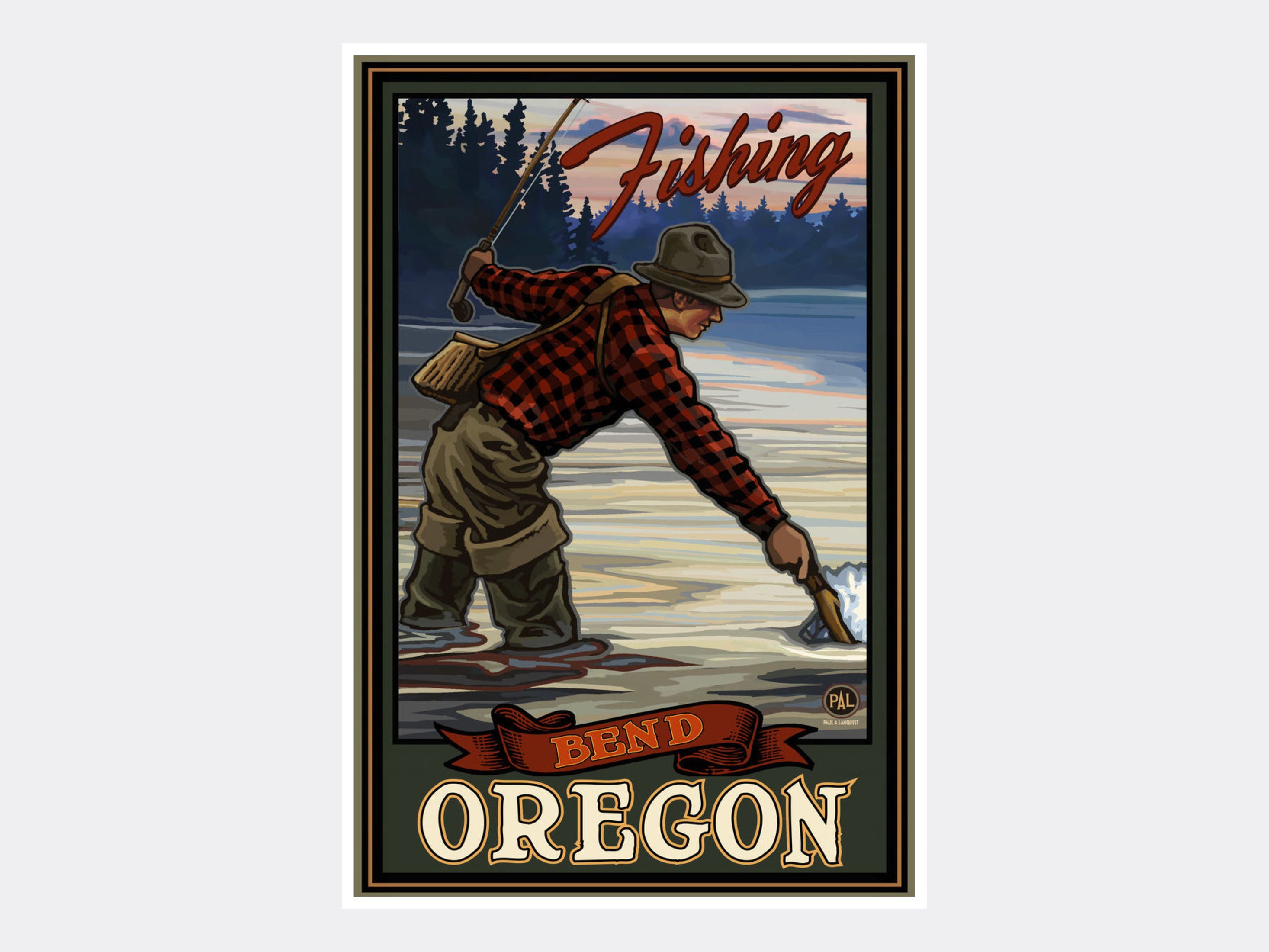 Bend Oregon Giclee Art Print Poster From Original Travel - Etsy UK