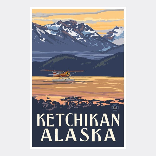 Ketchikan Alaska Vintage Travel Poster - Etsy