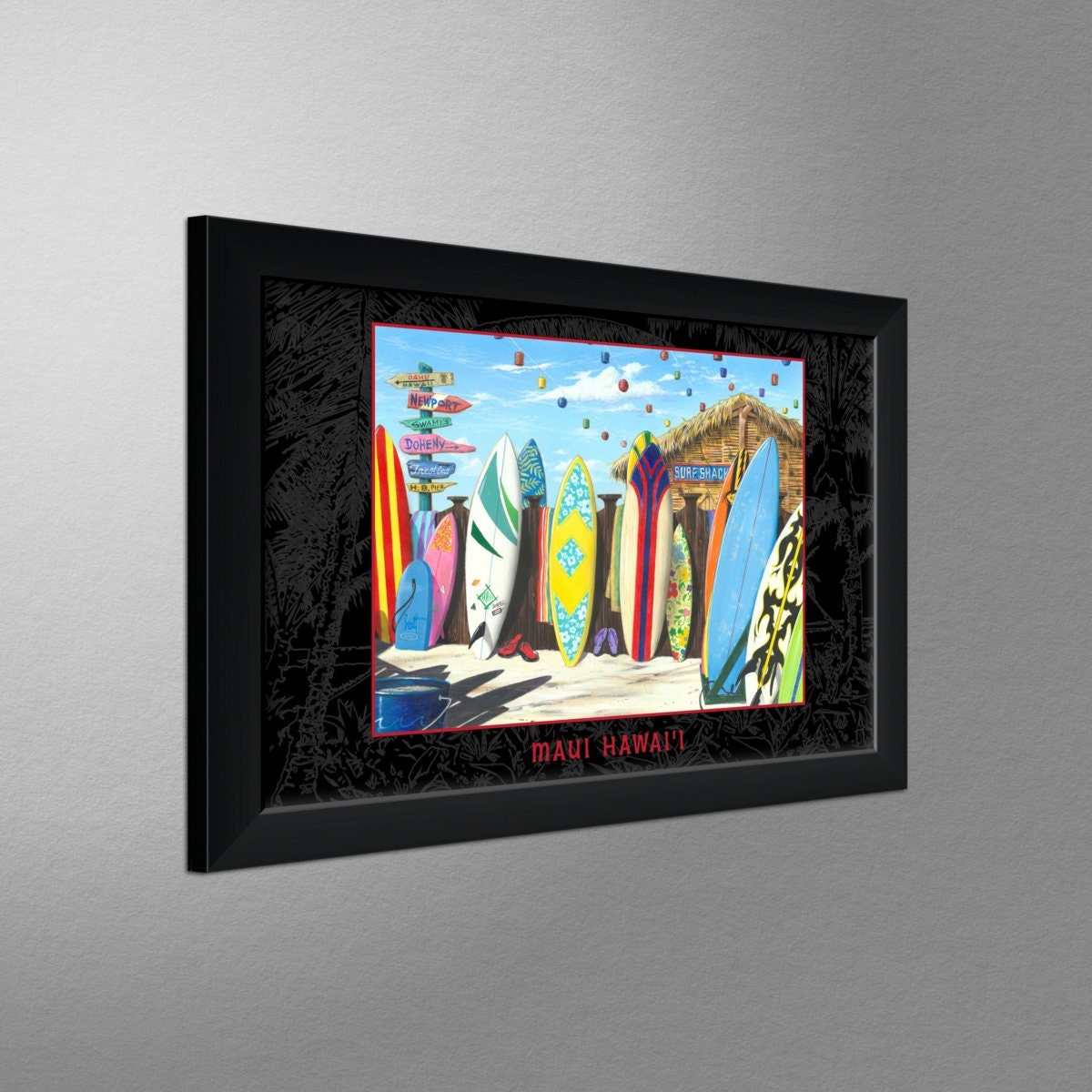 Maui Surf Shack Giclee Art Print Poster From Painting by Artist Scott ...