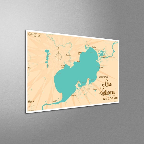 Lake Koshkonong Map - Etsy