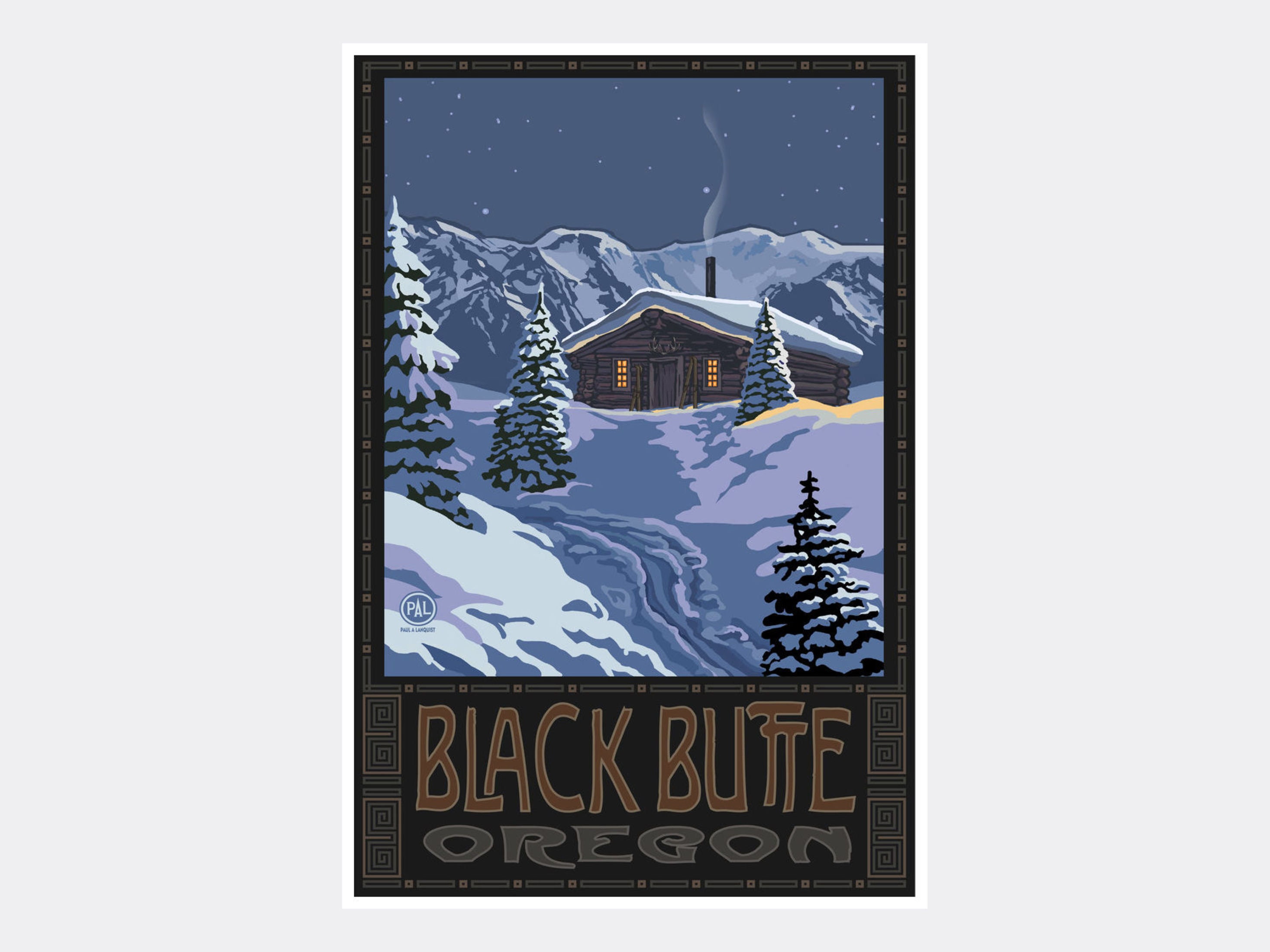 Black Butte Ranch Oregon Winter Mountain Cabin Giclee Art | Etsy
