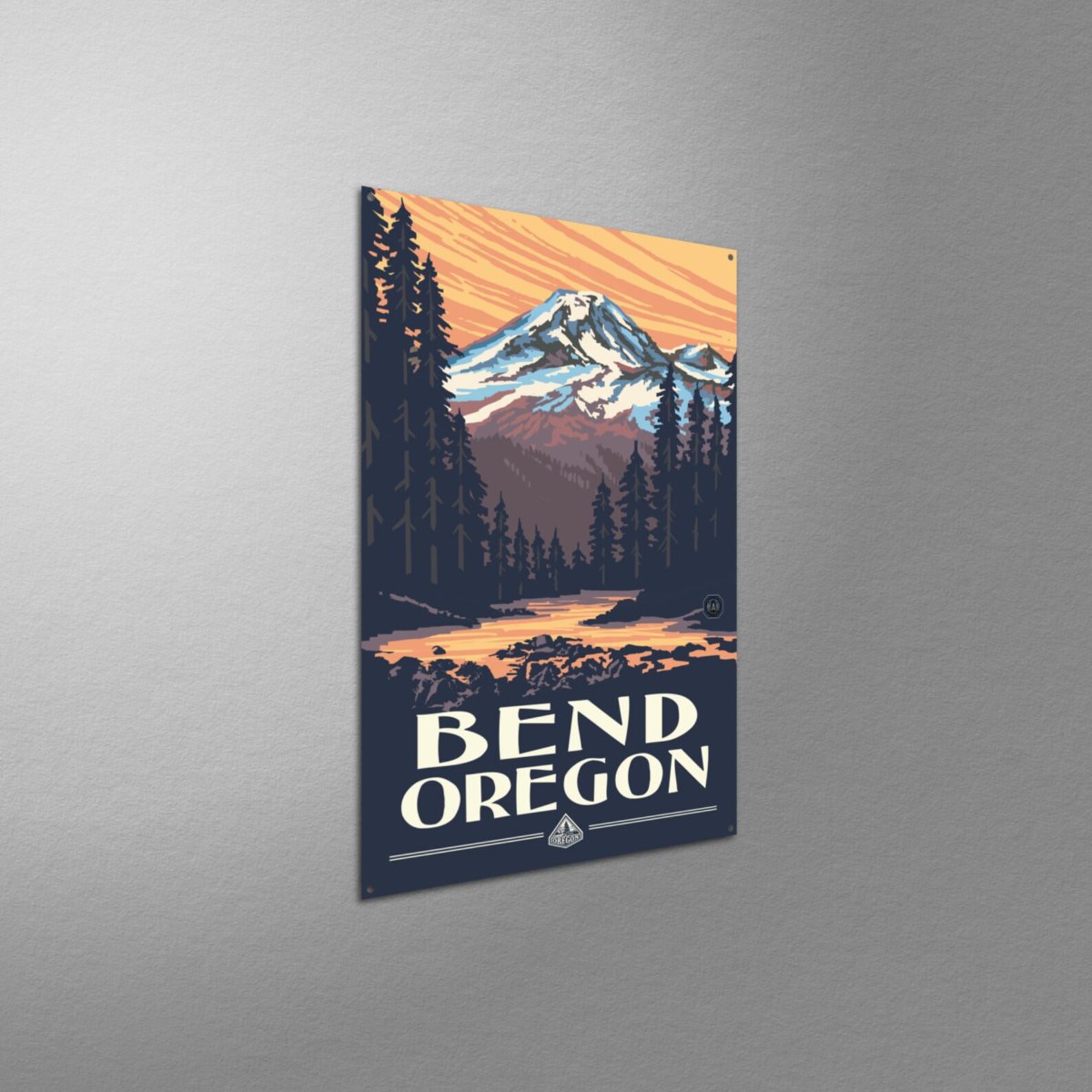 Bend Oregon Mountain Sunset Giclee Art Print Poster From - Etsy