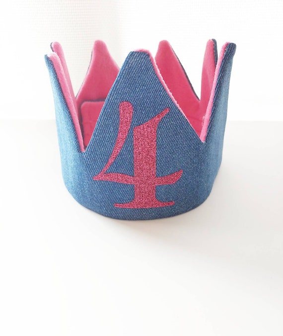 Birthday Crown | Custom Crown | Party Hat | Personalized Crown | Denim ...