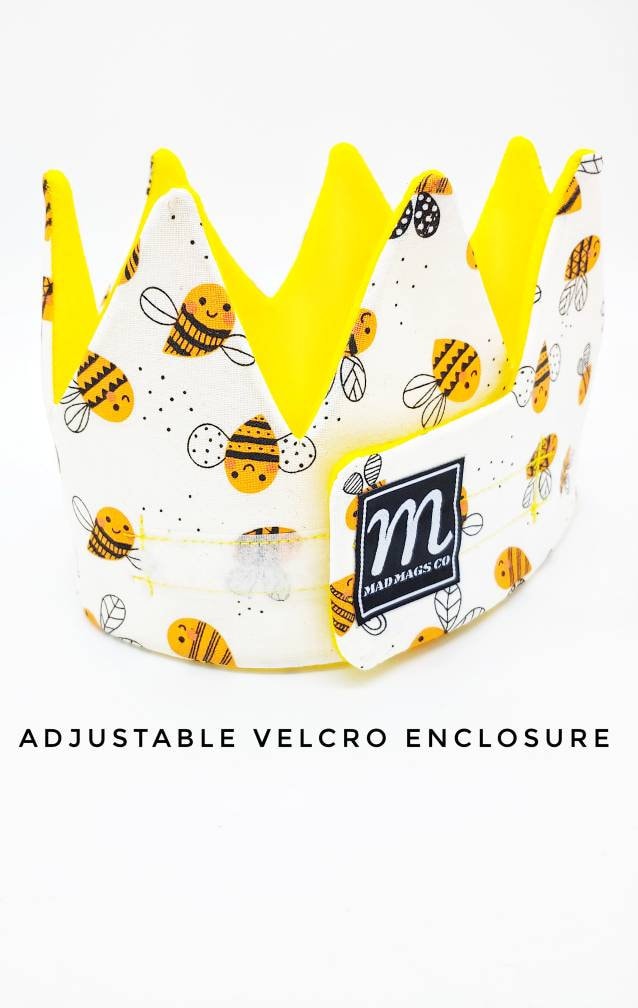 Bumble Bee Birthday Crown: Custom Cotton Felt, Reversible - Etsy