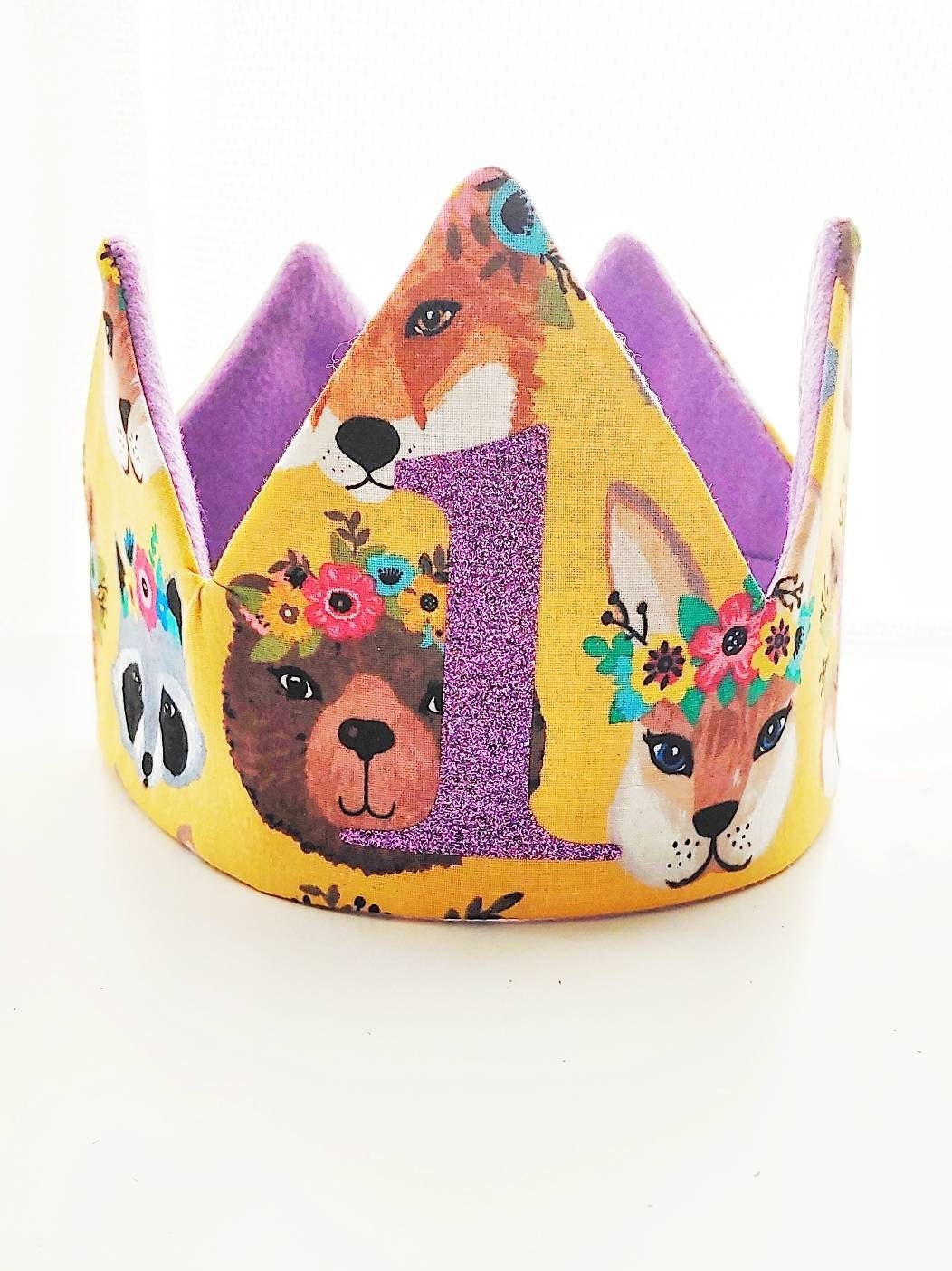 Woodland Animal Birthday Crown/ Toddler Crown/ Animal Birthday - Etsy UK