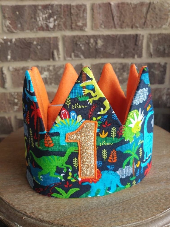 Dinosaur Crown | Dinosaur Birthday Crown | Toddler Birthday Crown ...