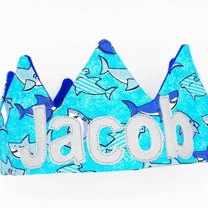 Shark Crown / Shark Birthday / Birthday Crown / Ocean Theme Birthday ...