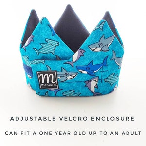Shark Crown / Shark Birthday / Birthday Crown / Ocean Theme Birthday ...