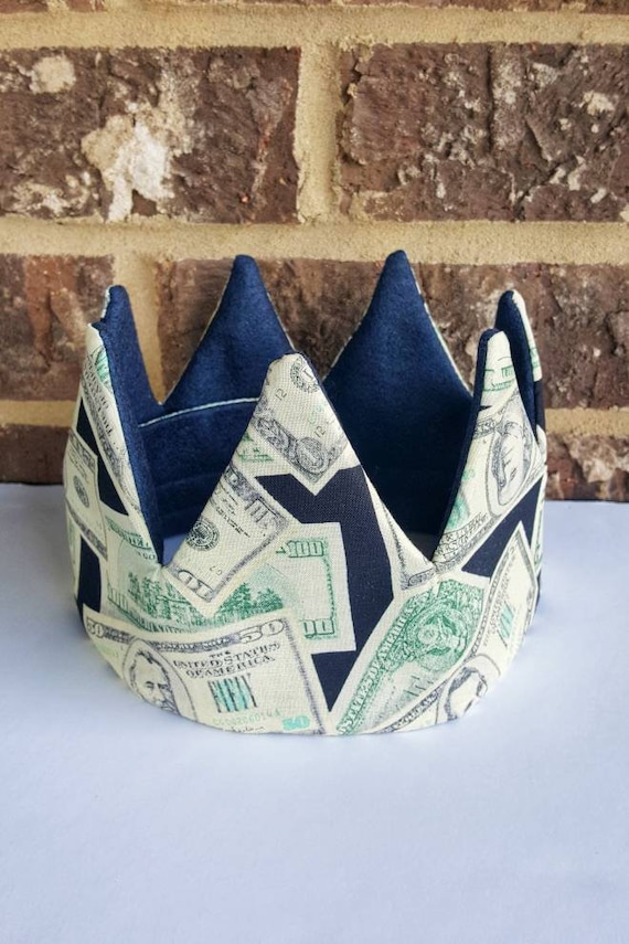 Money Crown/ Adult Birthday Crown/ Money Hat/ Cash Crown/ Dollar Bill ...