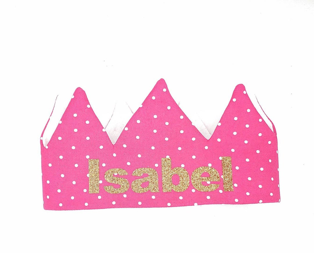 Pink Birthday Crown/custom Felt Crown/party Hat Girl/ Personlized ...